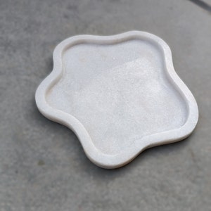 Rainforest Green Marble Tray: Amoeba Shape Decorative Tray - Etsy