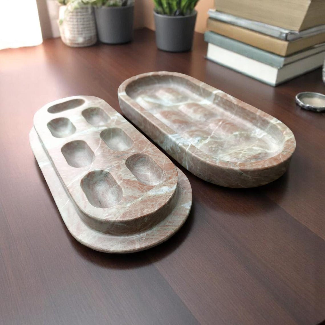 Handmade Light Pink Marble Pill Box: Seven Day Organizer - Etsy
