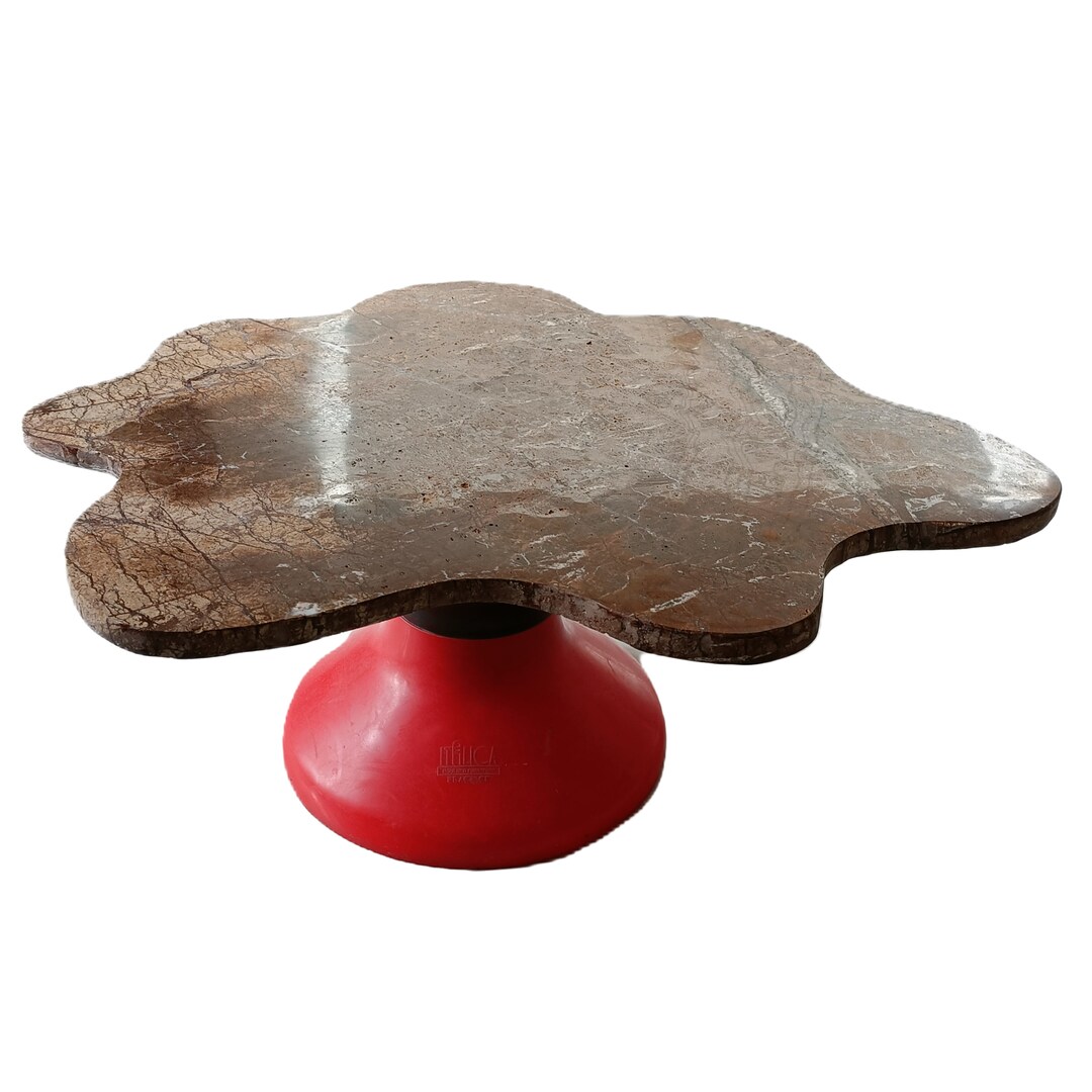 Uneven Table Top Beautiful Rainforest Brown Indian Bidasar Marble Table ...