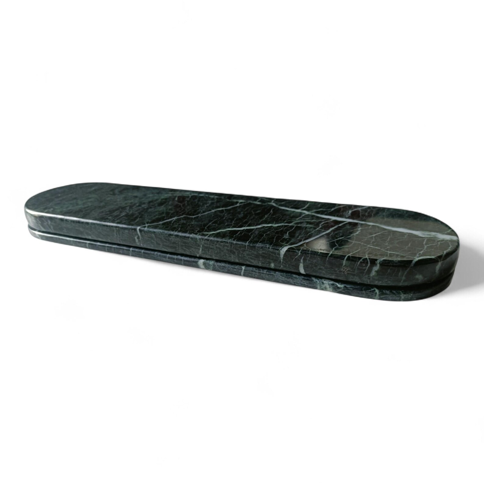 Green Marble Pill Box: Handmade Natural Stone Morning Evening Seven ...