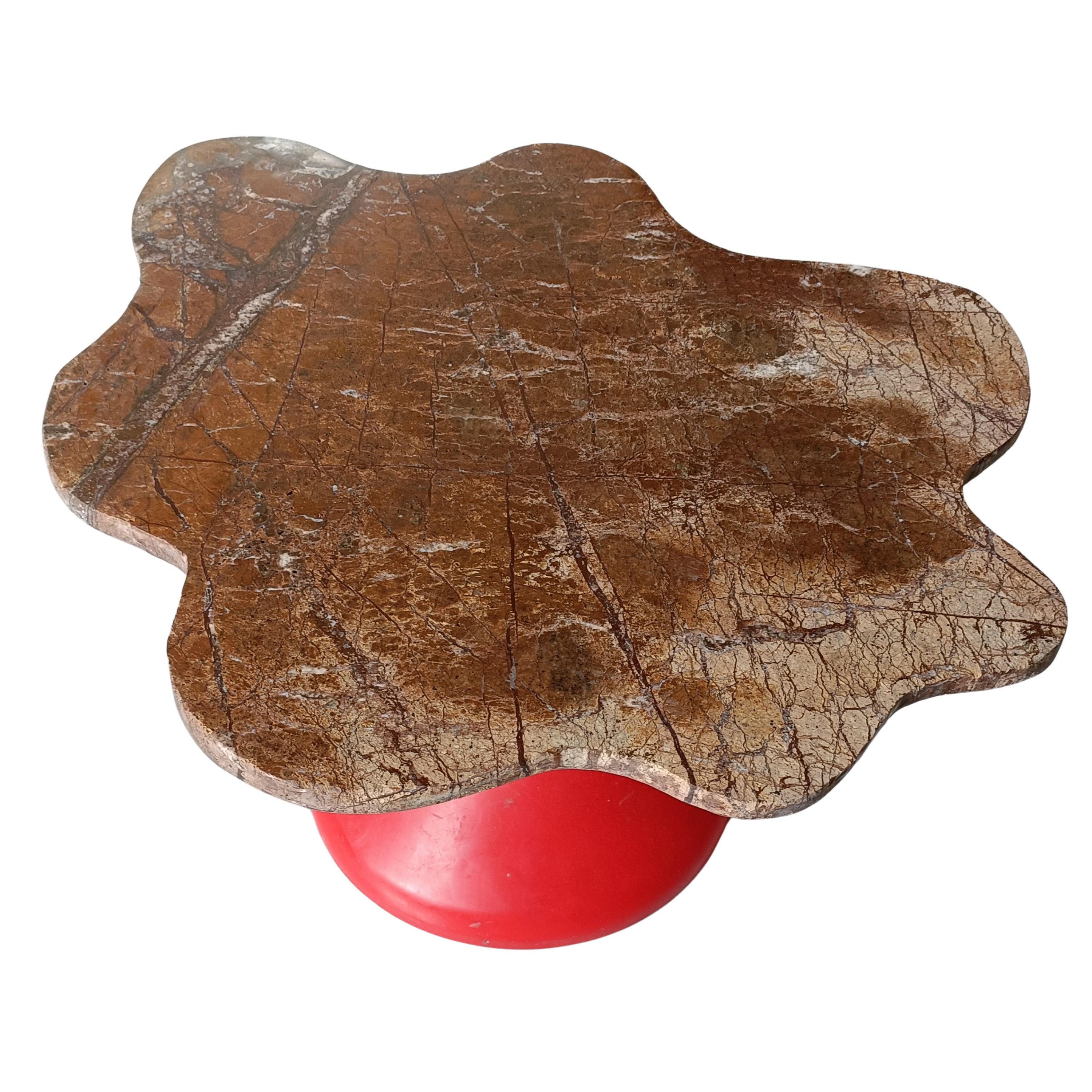 Uneven Table Top Beautiful Rainforest Brown Indian Bidasar Marble Table ...