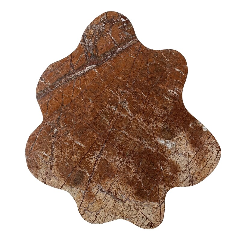 Uneven Table Top Beautiful Rainforest Brown Indian Bidasar Marble Table ...