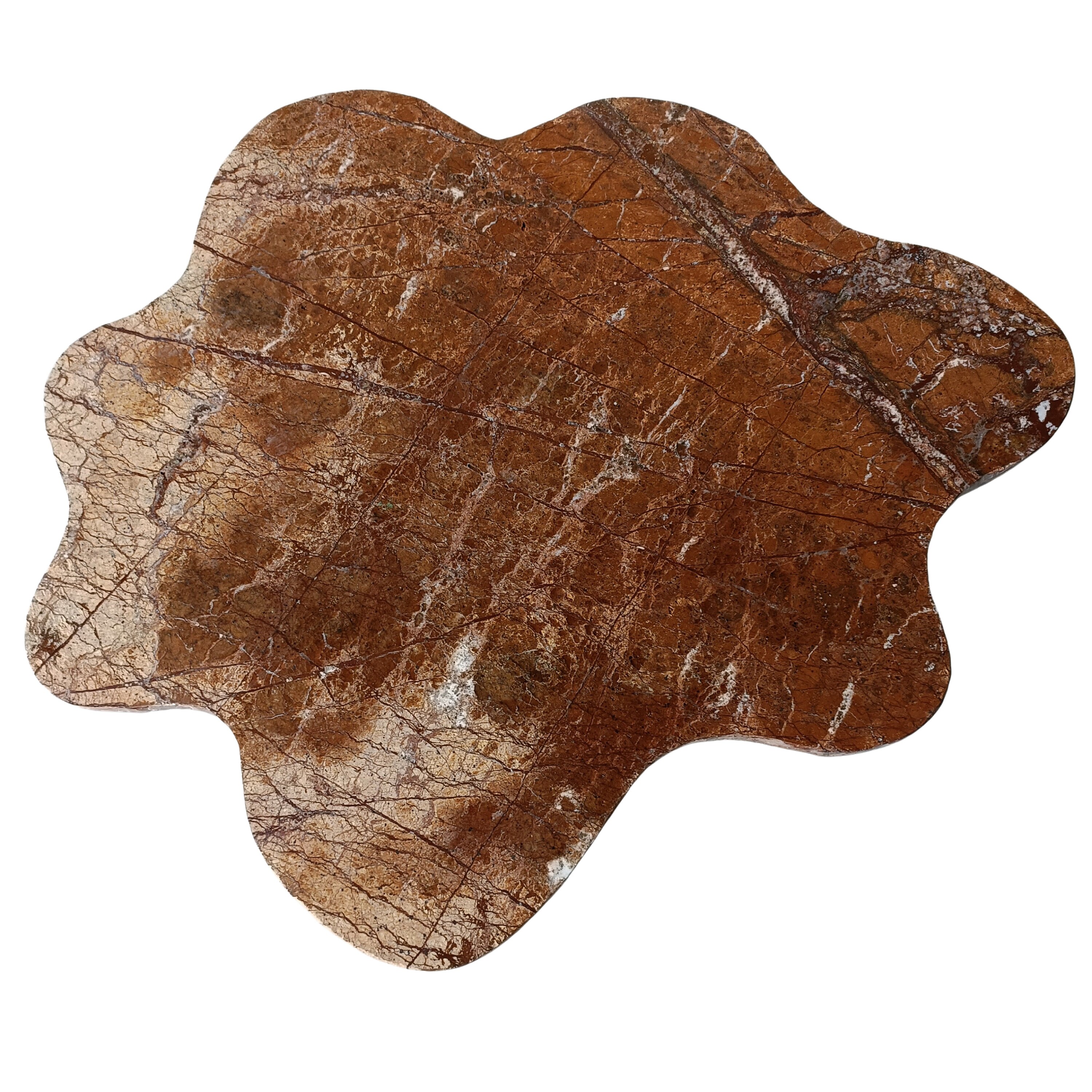 Uneven Table Top Beautiful Rainforest Brown Indian Bidasar Marble Table ...