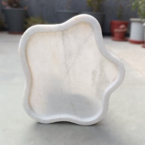 Green Marble Serving Tray: Amoeba Shape Decorative Tray, Home Decor - Etsy