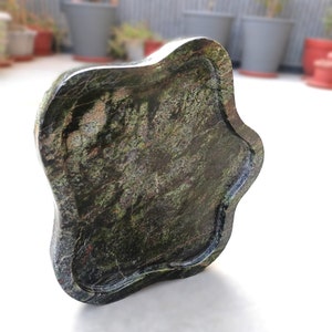 Rainforest Green Marble Tray: Amoeba Shape Decorative Tray - Etsy