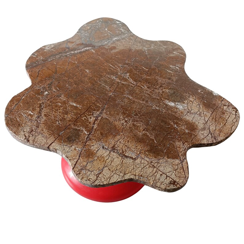 Uneven Table Top Beautiful Rainforest Brown Indian Bidasar Marble Table ...