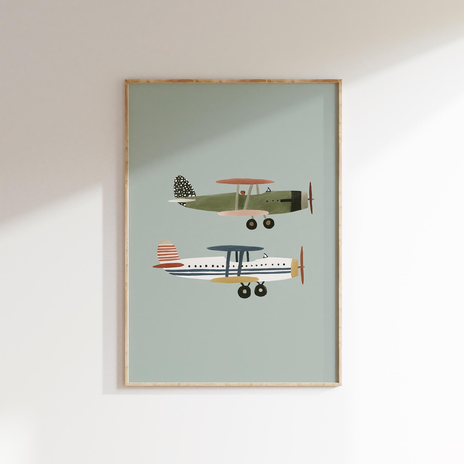 Vintage Airplane Print Set, Retro Aviation Wall Art, Neutral ...