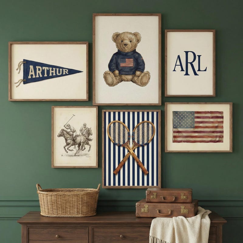 Ralph Lauren Wall Art Boy - Etsy