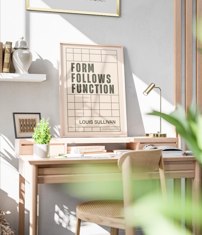 Bauhaus Wall Art, Form Follows Function, Modernist Abstract Print ...