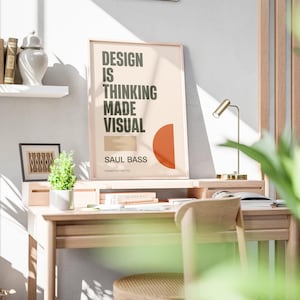Design is Thinking Made Visual – Bauhaus Modernist Typography Wall ...