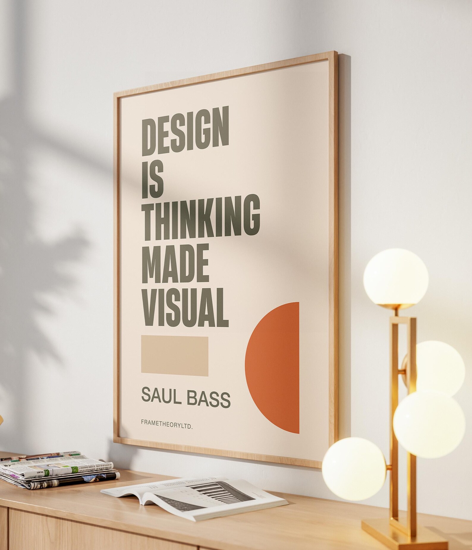 Design is Thinking Made Visual – Bauhaus Modernist Typography Wall ...
