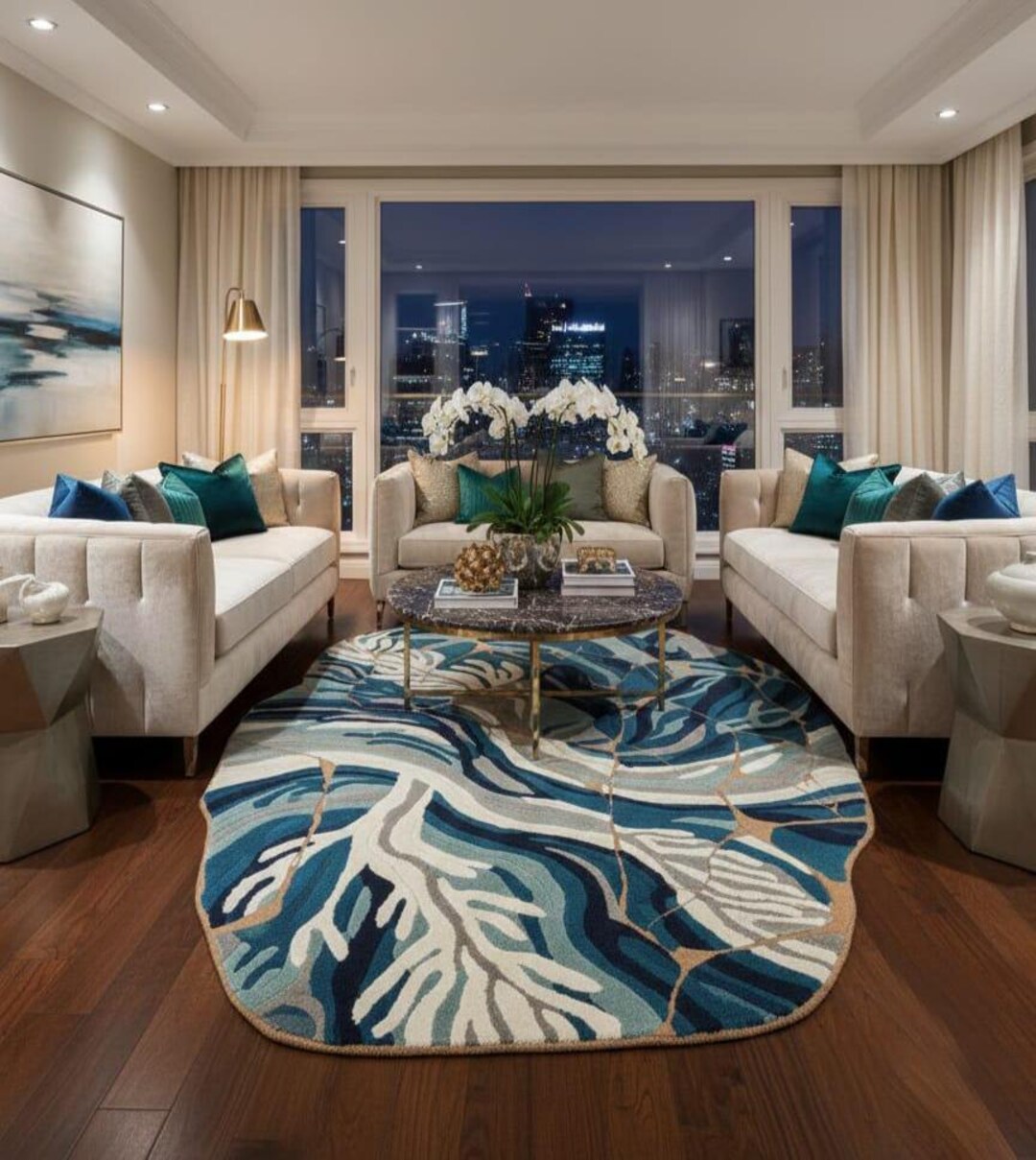 Modern Freeform Abstract Wool Area Rug With Natural Stone Texture ...