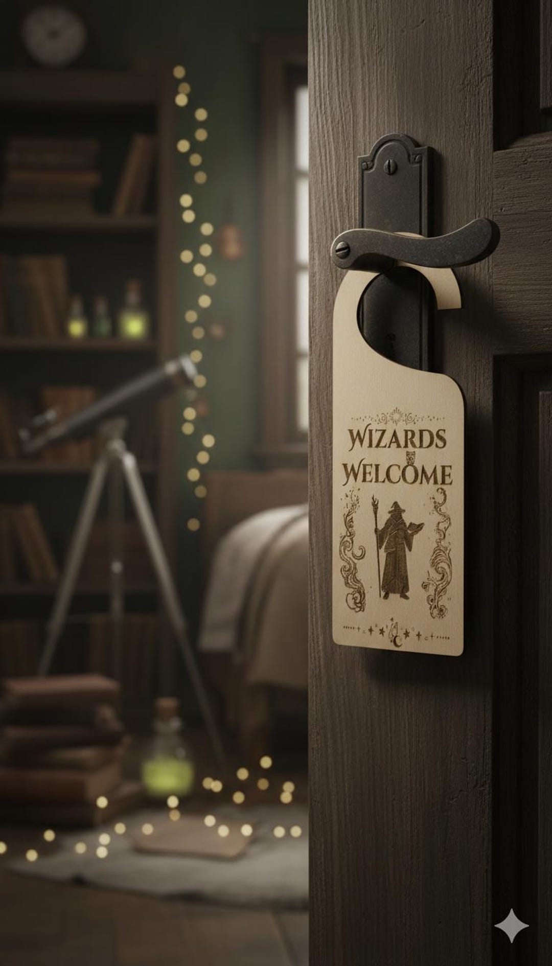 Laser Engraved Wizards Welcome Birch Wood Door Hanger – Fantasy Gamer ...