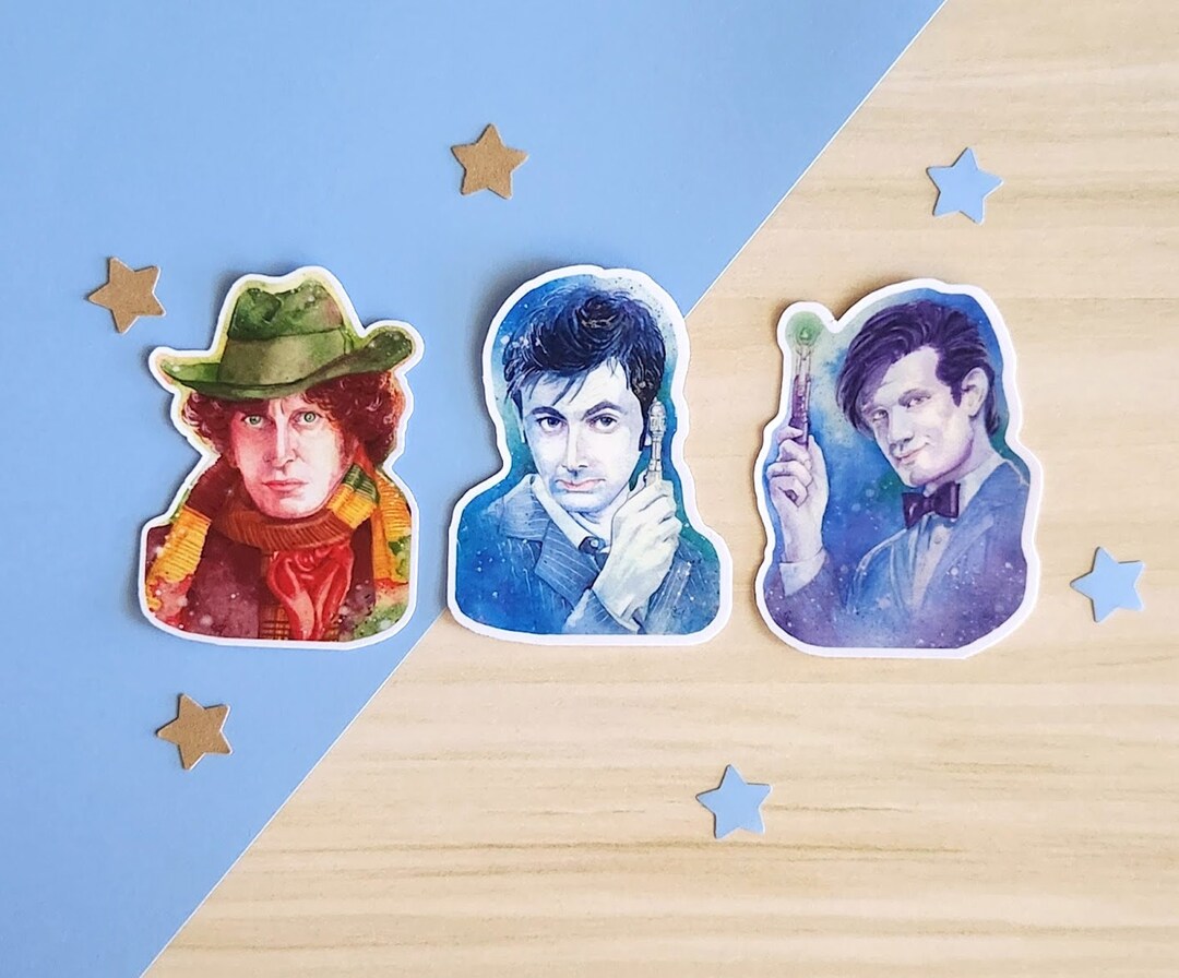 Doctor Who Stickers | Laminated Vinyl Die Cut Sticker | Chose 3 Designs ...