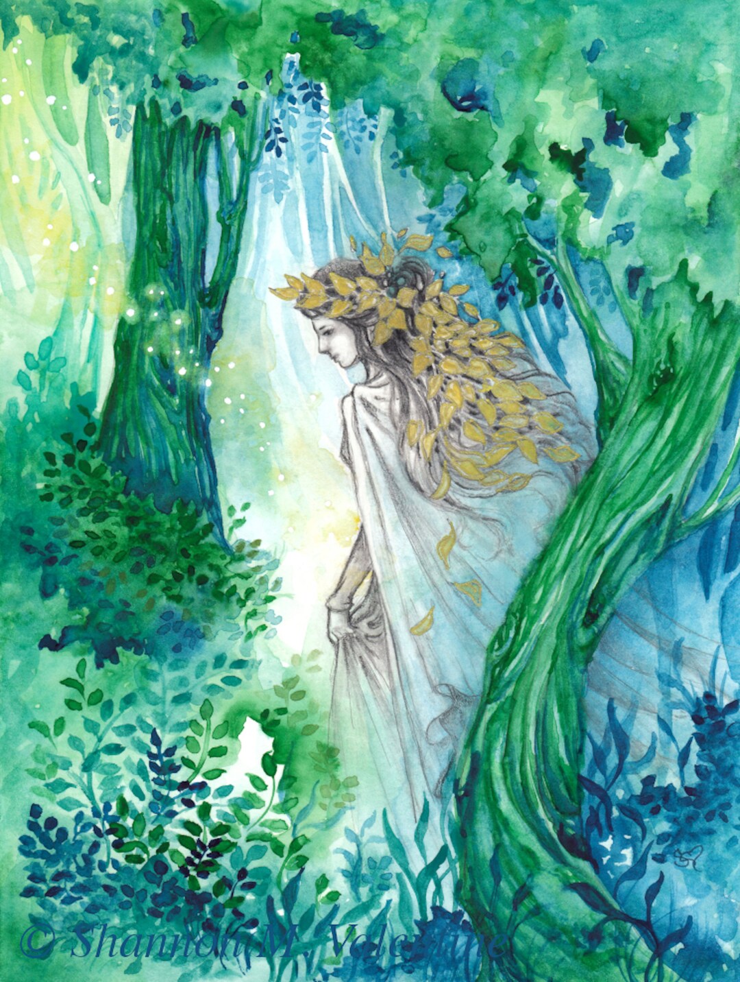 Celtic Woodland Sprite Fae Guardian, "forest Spirit", Nature Spirit ...