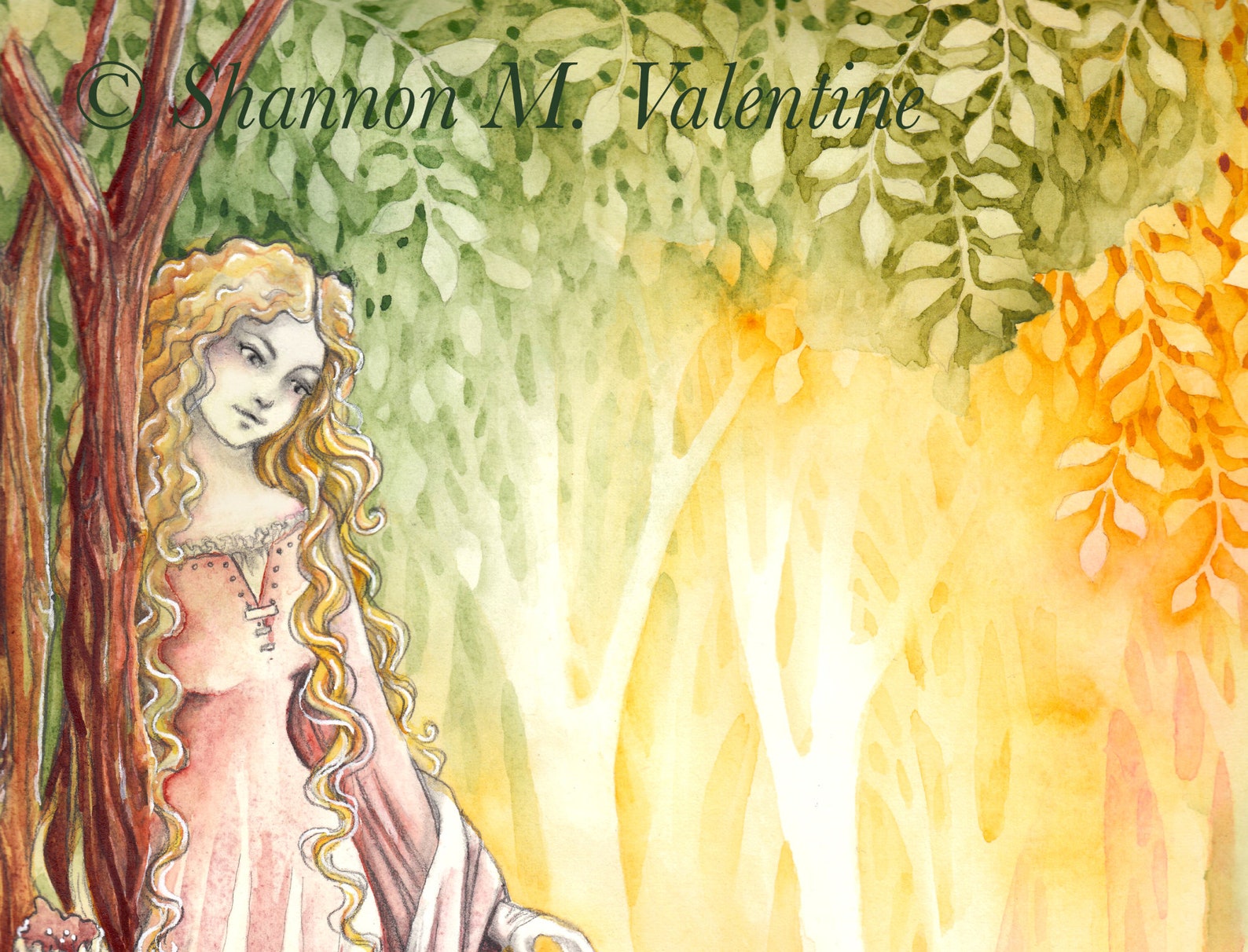 Medieval Fantasy Art | Maiden and Unicorn | Whimsical Giclée Art Print ...