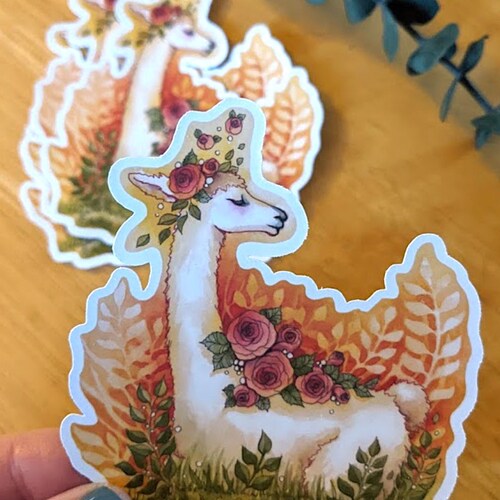 Llama Sticker Vinyl Sticker Laptop Sticker Water Bottle - Etsy