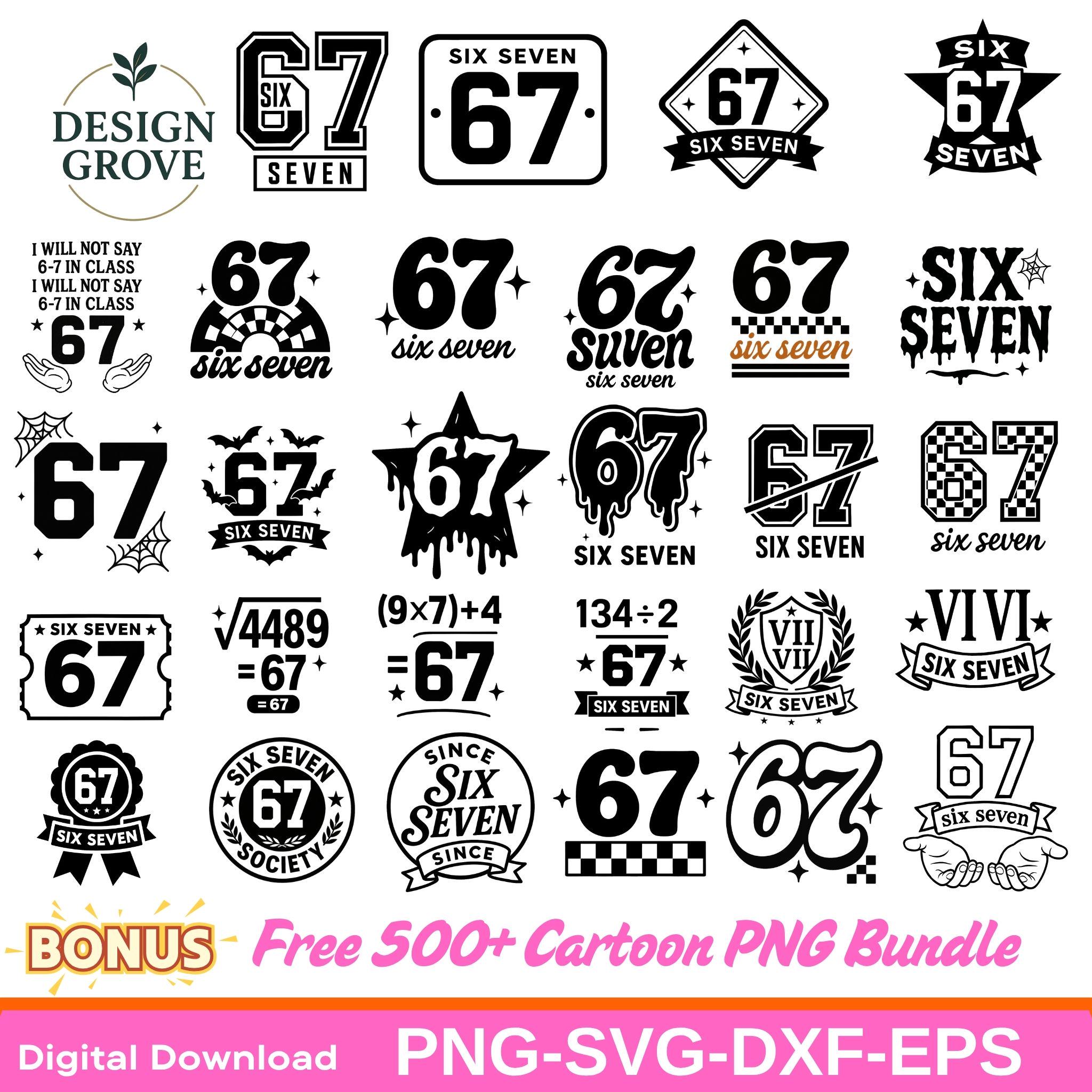 67 Meme Designs Bundle | Viral Number SVG PNG (digital Download) - Etsy