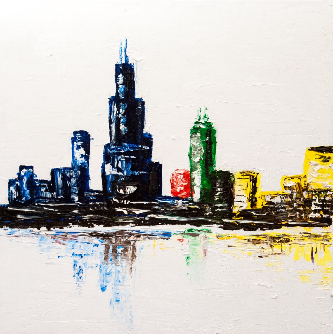 Chicago Abstract Art, Urban Modern Painting, Textured Painting, Home ...