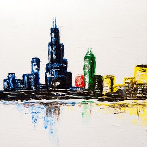 Chicago Abstract Art, Urban Modern Painting, Textured Painting, Home ...