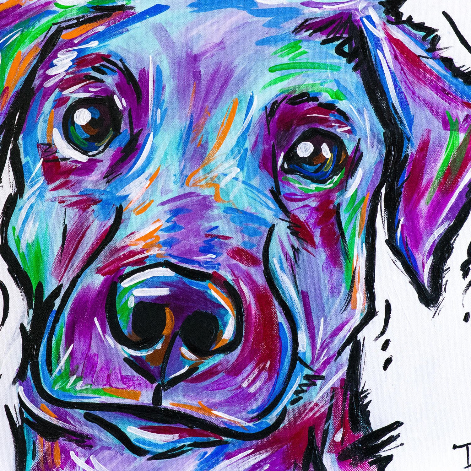Colorful Dog Painting