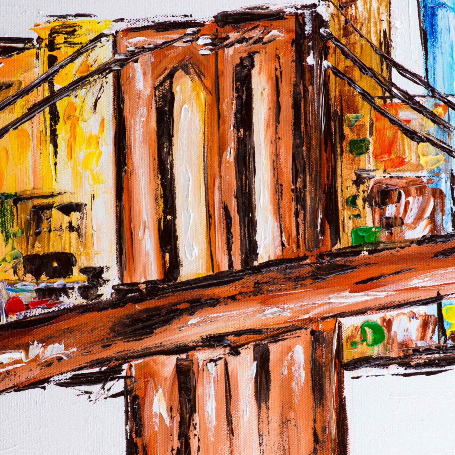 Colorful Brooklyn Bridge Painting New York City Oil Abstract - Etsy