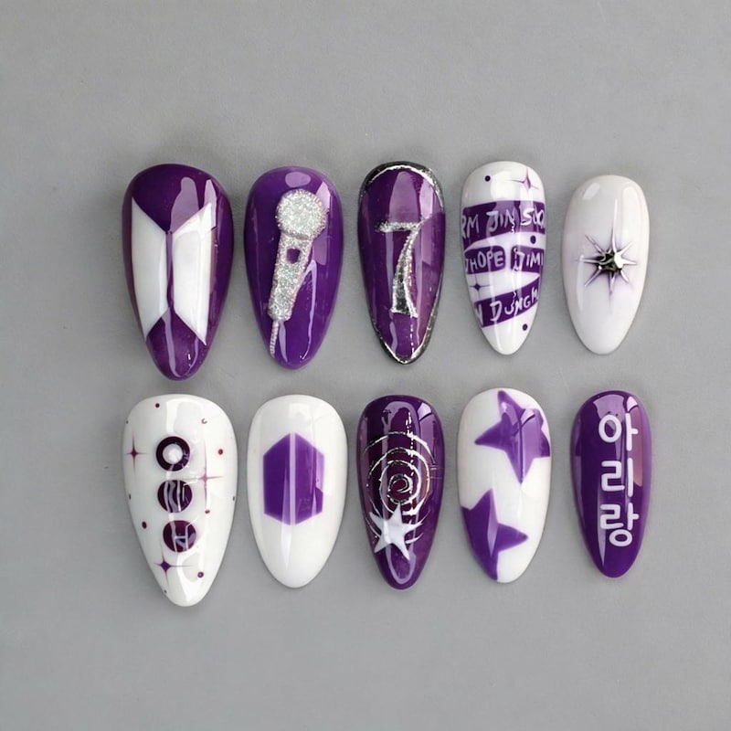 Arirang Bts Nails - Etsy