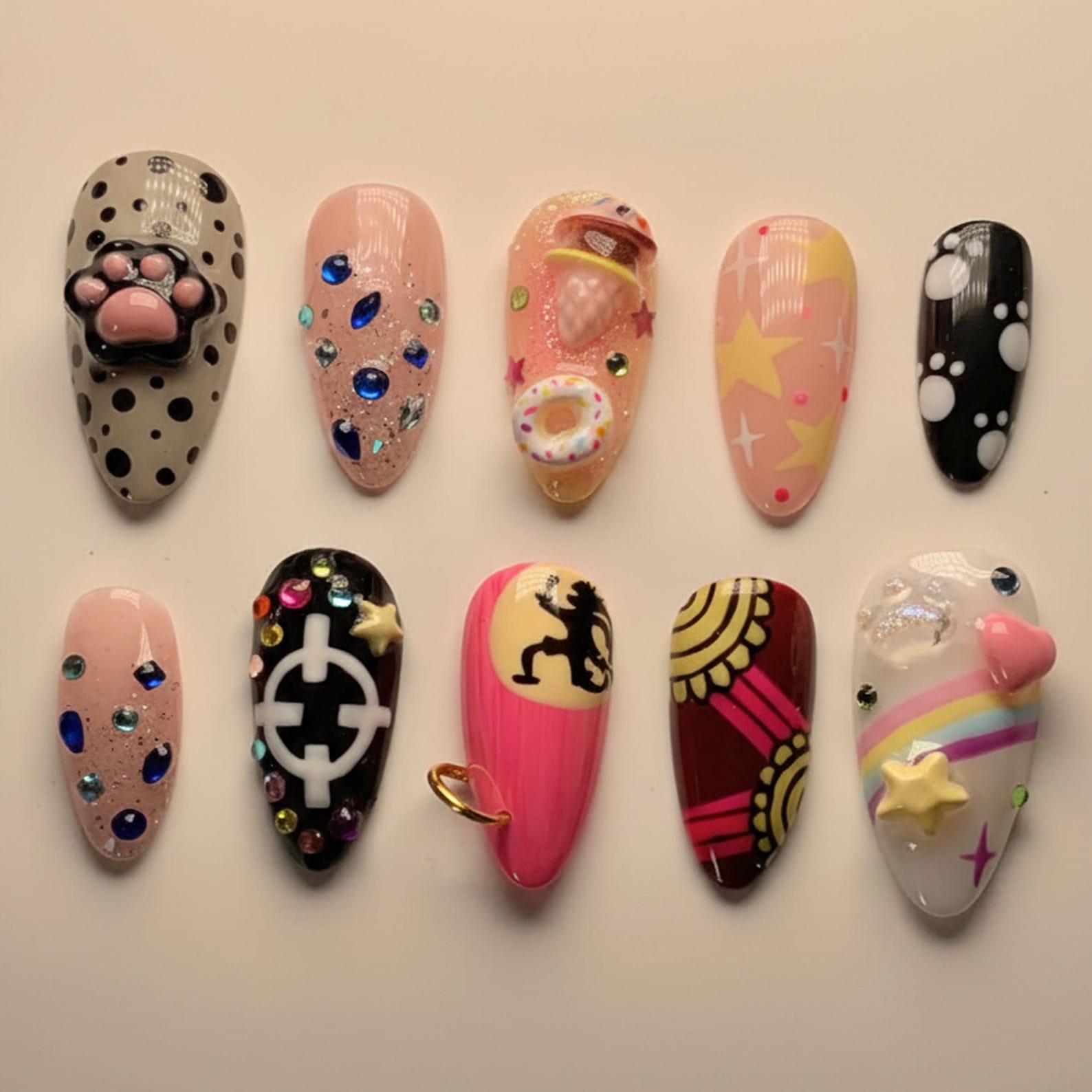 One Piece Kuma Paw-paw Fruit 3D Anime Nails – Nikyu Nikyu Inspired ...