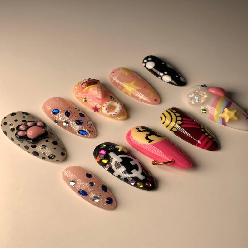 One Piece Kuma Paw-paw Fruit 3D Anime Nails – Nikyu Nikyu Inspired ...