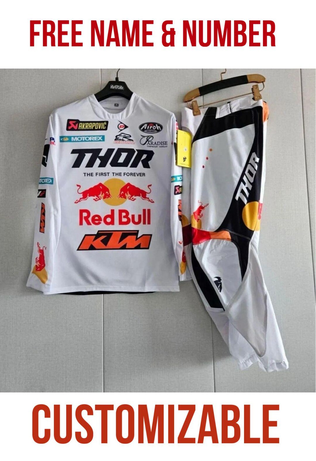 Thor KTM Team Sportmode Motocross Racing Gear Set Jersey/pants Combo MX ...