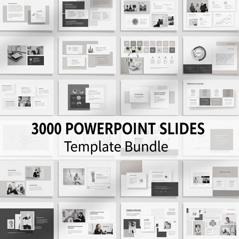 3000 Powerpoint Slide Templates | Modern Business Presentation (digital ...