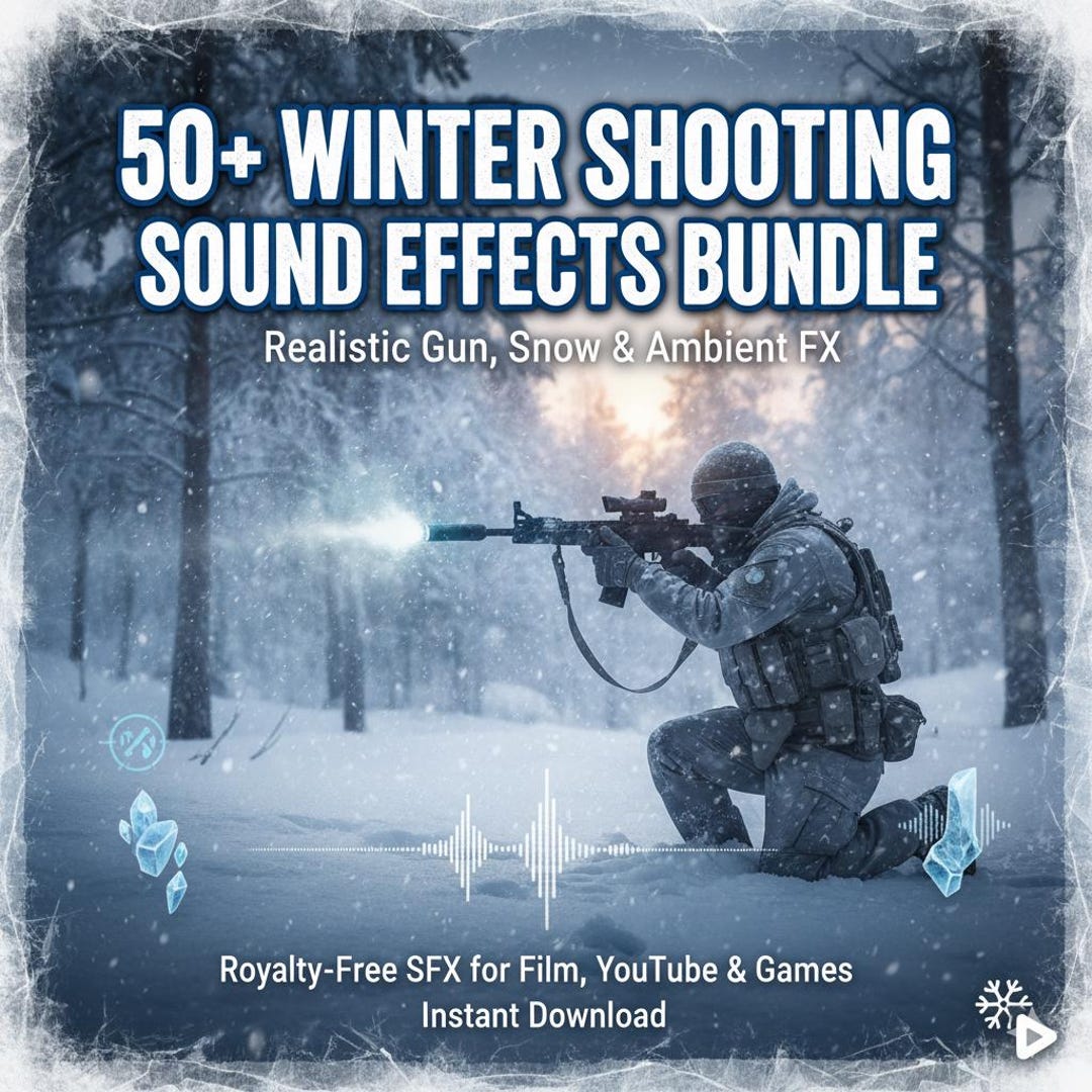 Winter Shooting Sound Effects Bundle | Gunfire, Snow, Ambiance (digital ...