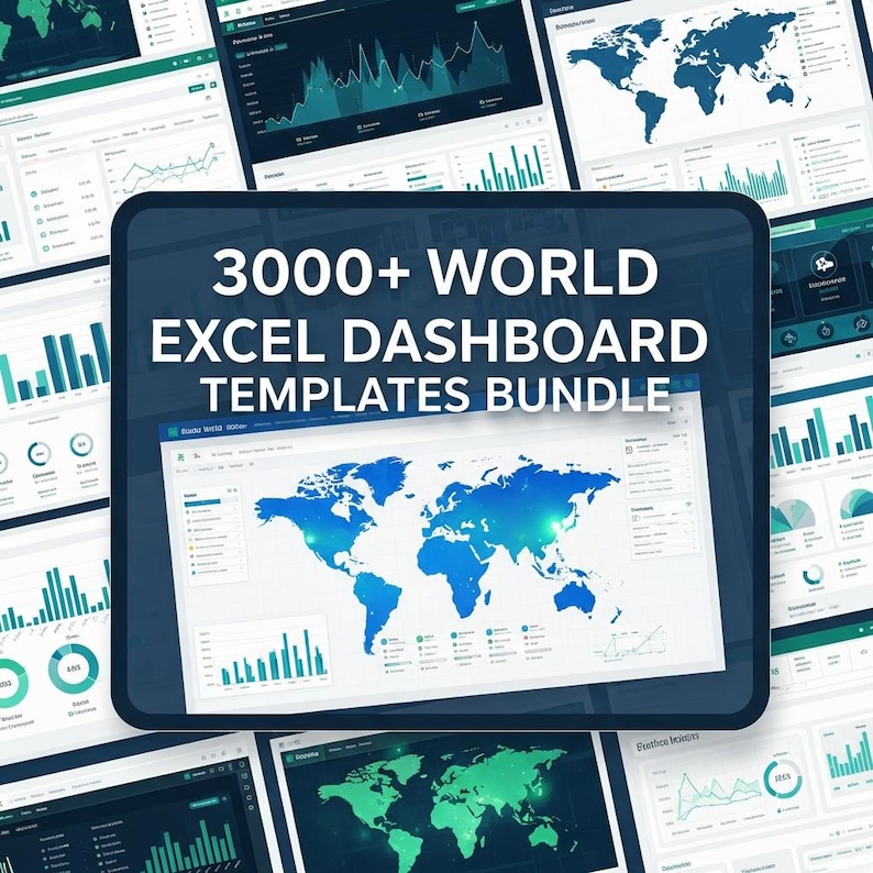 3000+ Excel Dashboard Templates | KPI Reports, Data Visualization ...