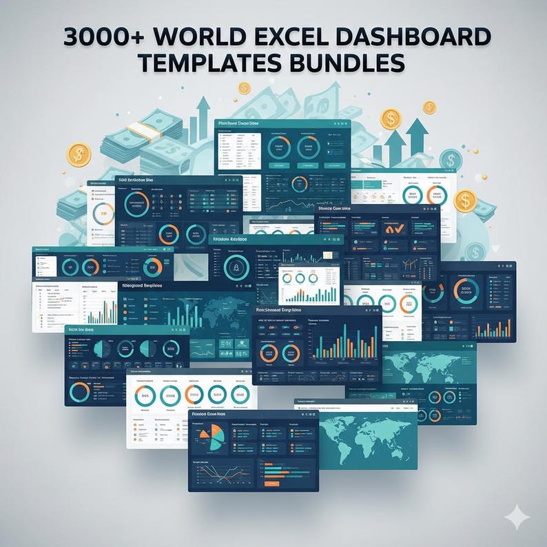 3000+ Excel Dashboard Templates | KPI Reports, Data Visualization ...