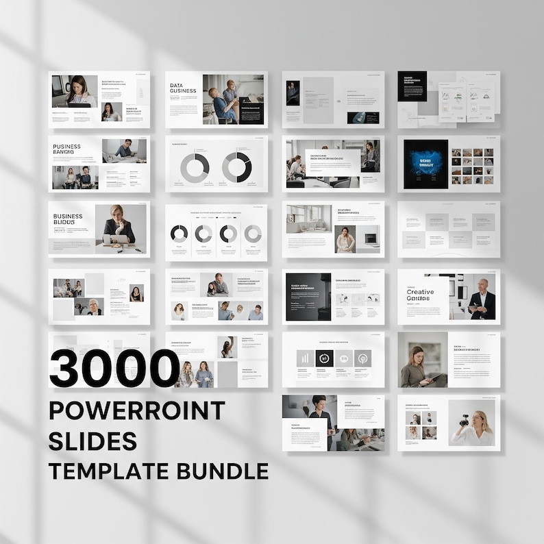 3000 Powerpoint Slide Templates | Modern Business Presentation (digital ...