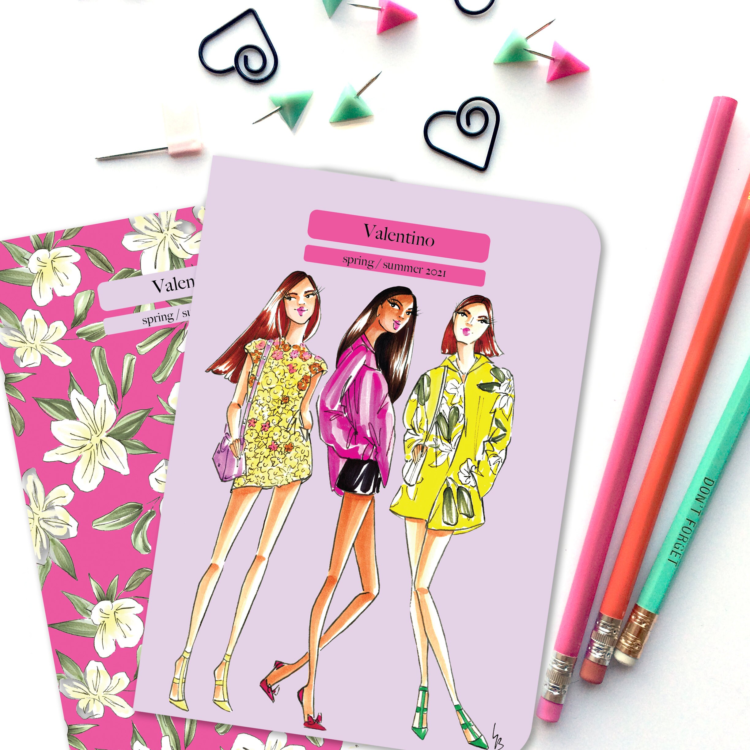 Cuadernos De Diseño Cuadernos De Moda Cuadernos Pequeños Etsy