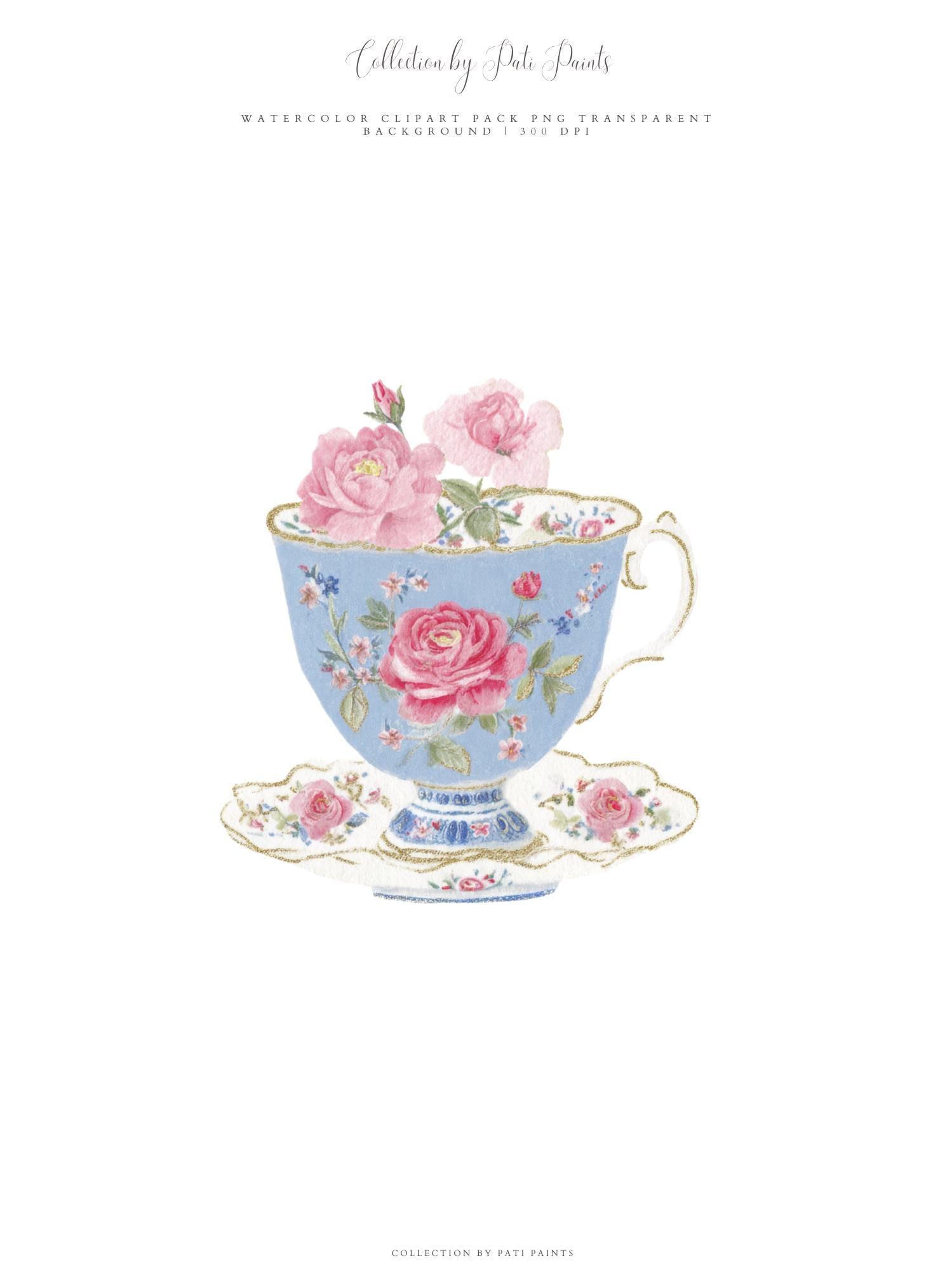Watercolor Alice in Wonderland Clipart Set PNG Transparent Background ...