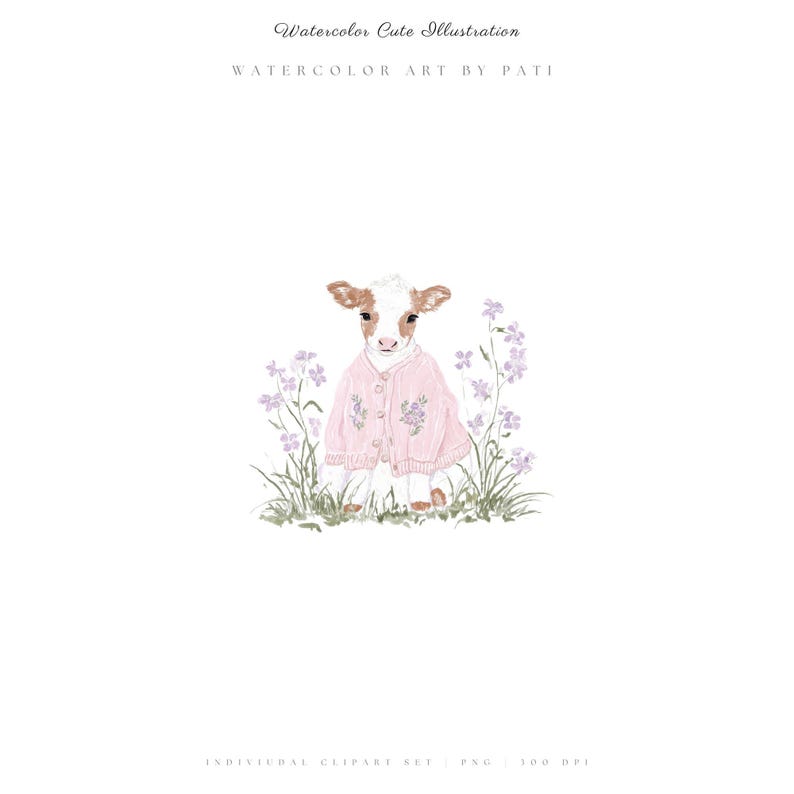Watercolor Pastel Farmyard Animals Clipart Set 65 PNG Elements With ...