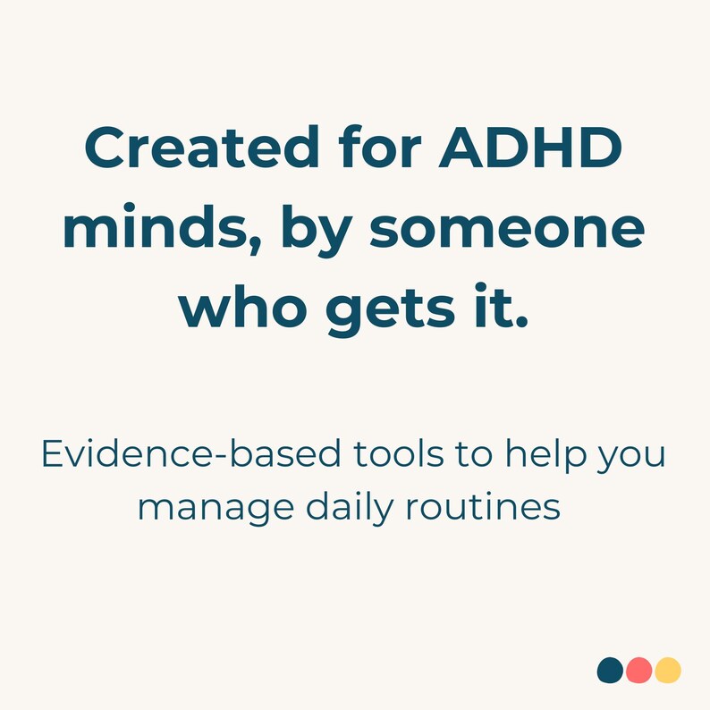 ADHD Routine Builder Visual Guide, Executive Dysfunction Planner ...