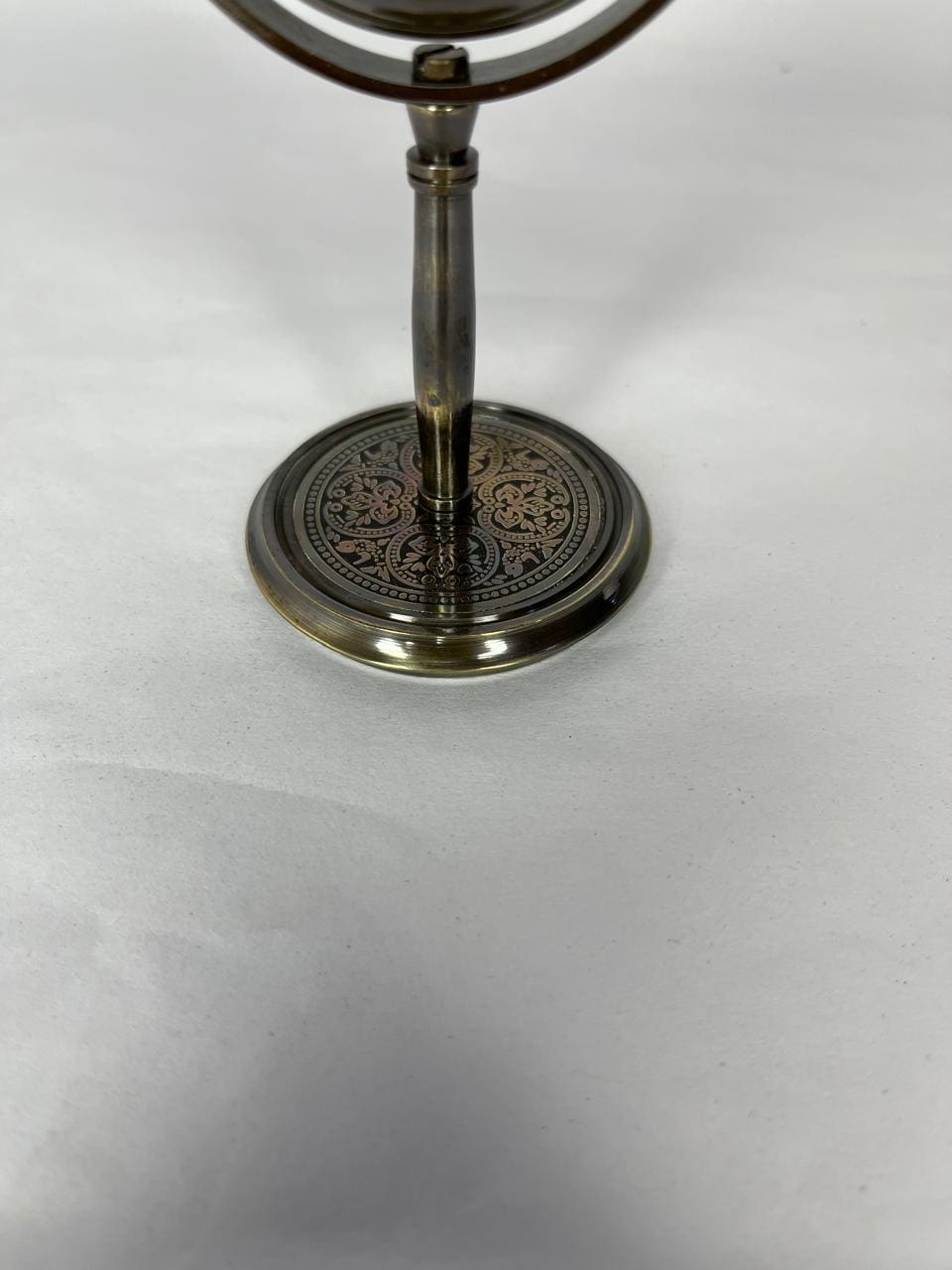 Vintage Nautical Desk Clock - Brass Gimbal Swivel Stand - "superior ...
