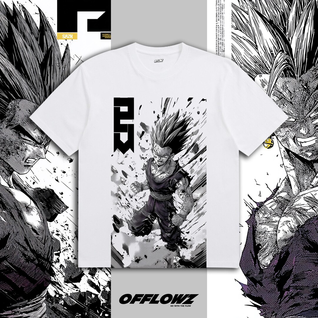 Gohan No:1 Dragon Ball Z Oversized Cotton Crew Neck T-shirt - Etsy