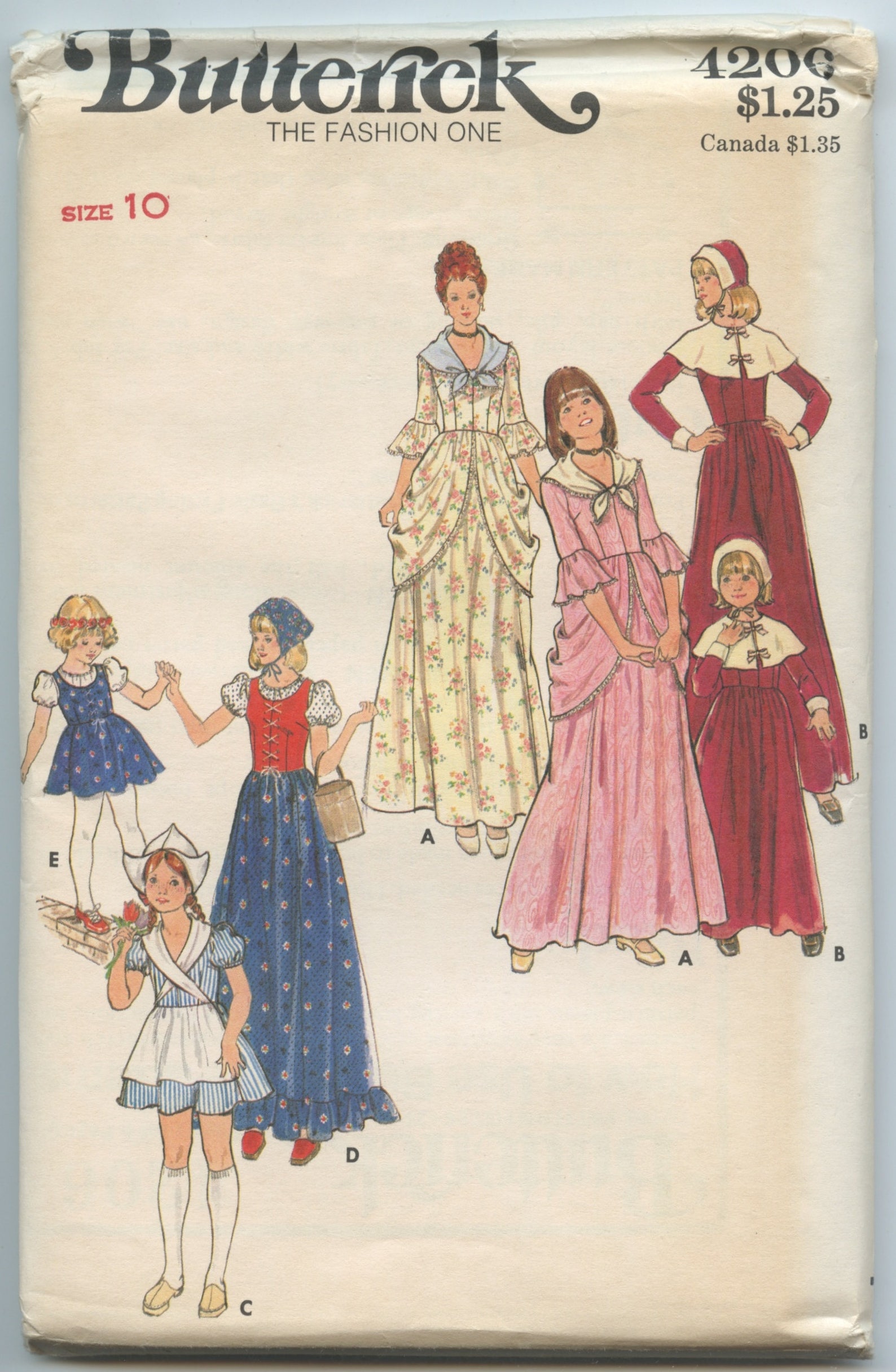 1970's Butterick 4206 Pilgrim Colonial Dutch Gypsy - Etsy