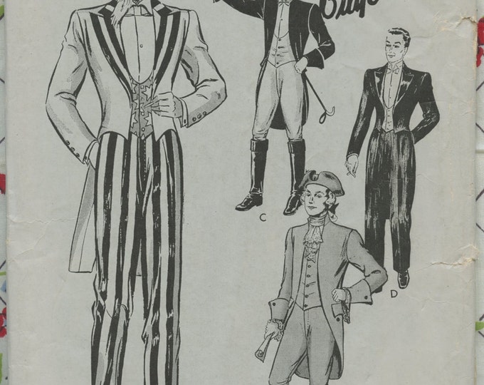 1940s Butterick 1697 Vintage Costume Pattern Uncle Sam, George ...