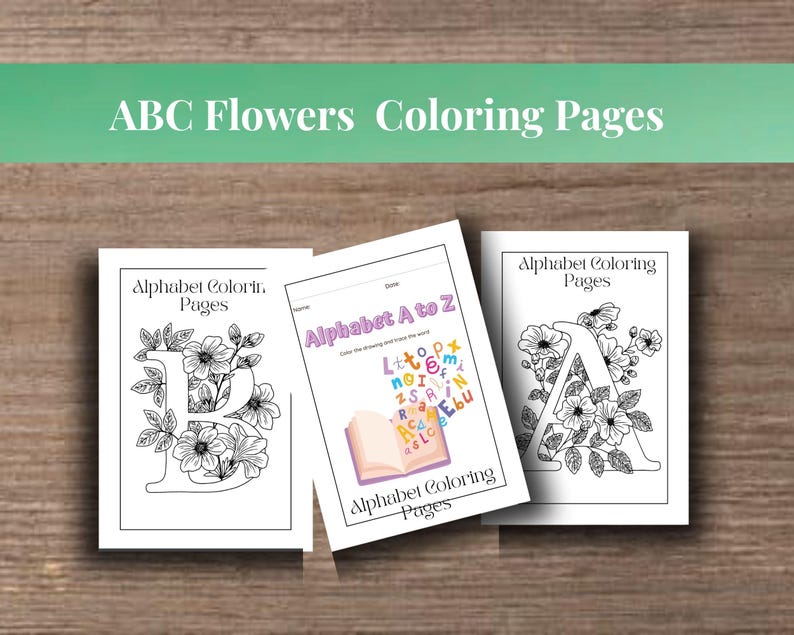 Alphabet Coloring Pages | A–Z Letter Coloring Worksheets | Black and ...