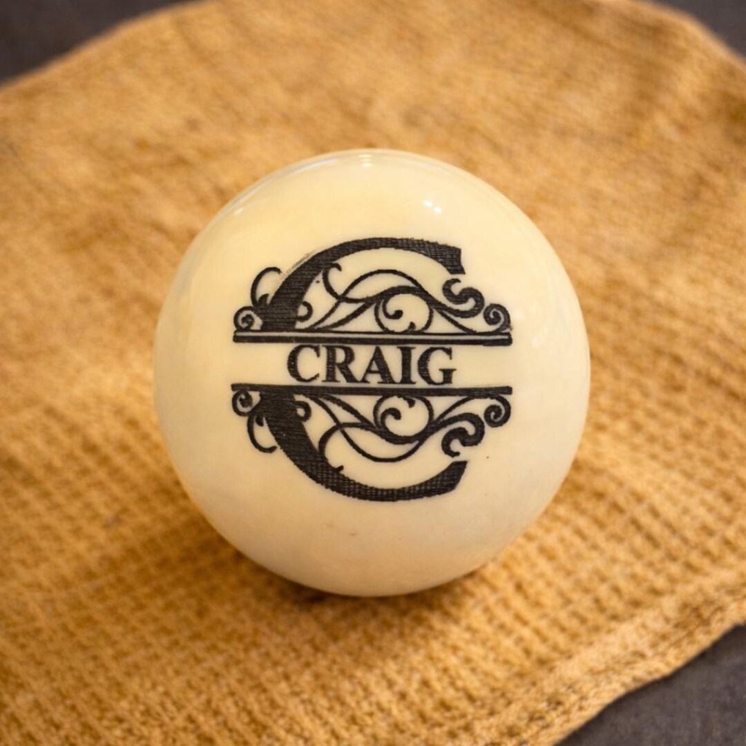 Personalized Pool Cue Ball, Custom Engraved Billiard Ball, Unique Gift ...