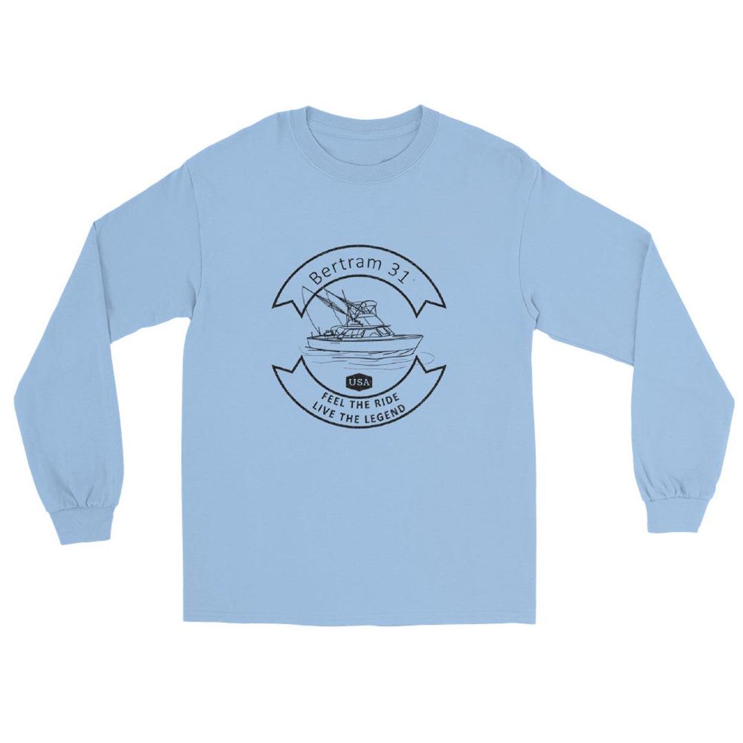 Bertram 31 Custom Line Drawing Boat Long Sleeve T-shirt - Etsy