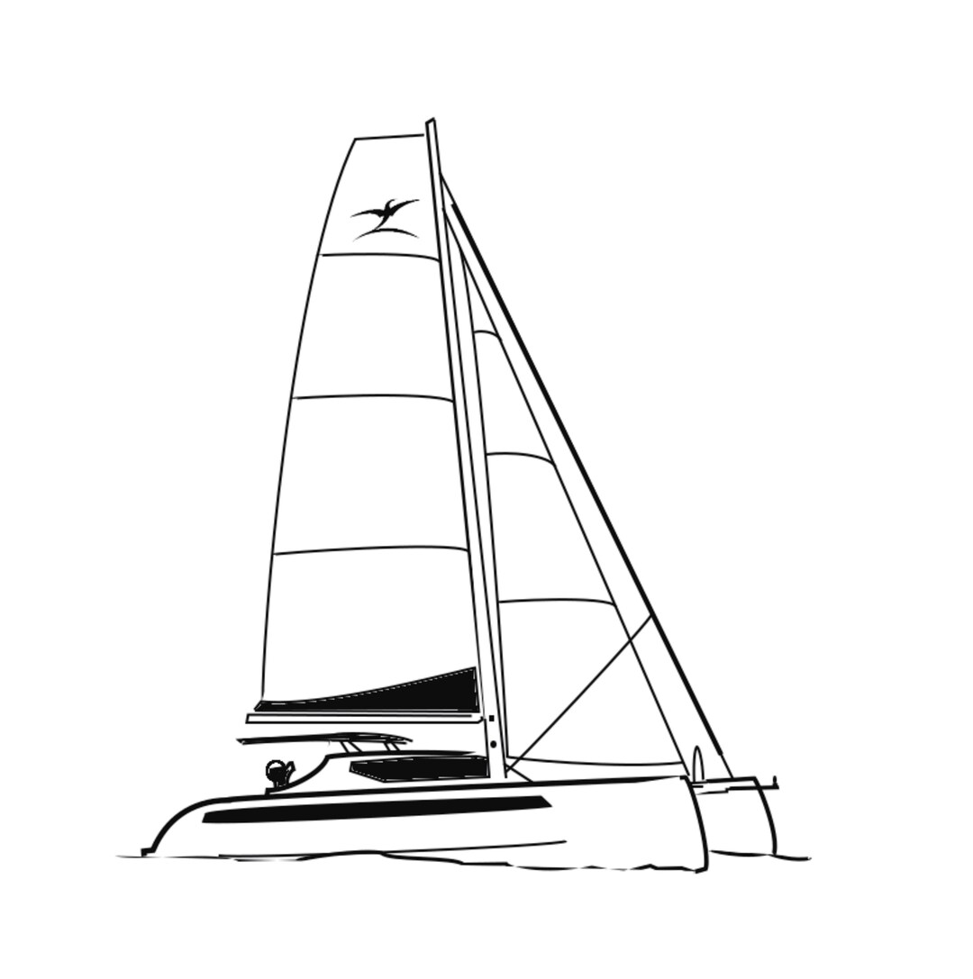 Seawind 1600 Boat Line Drawing: Digital Art PNG (digital Download ...