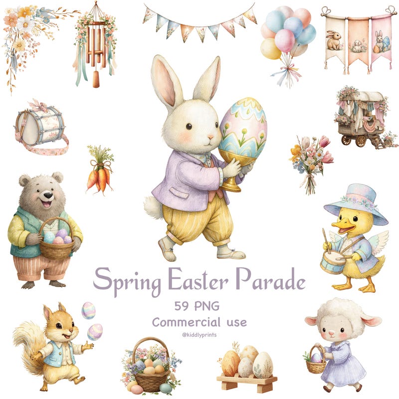 Easter Parade Clipart - Etsy