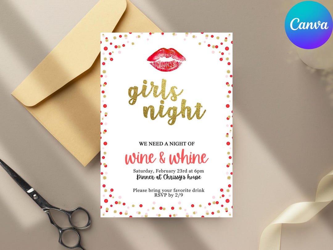 Mean Girls Invitation Girl's Night Invitation Girl Pink Party Mean ...