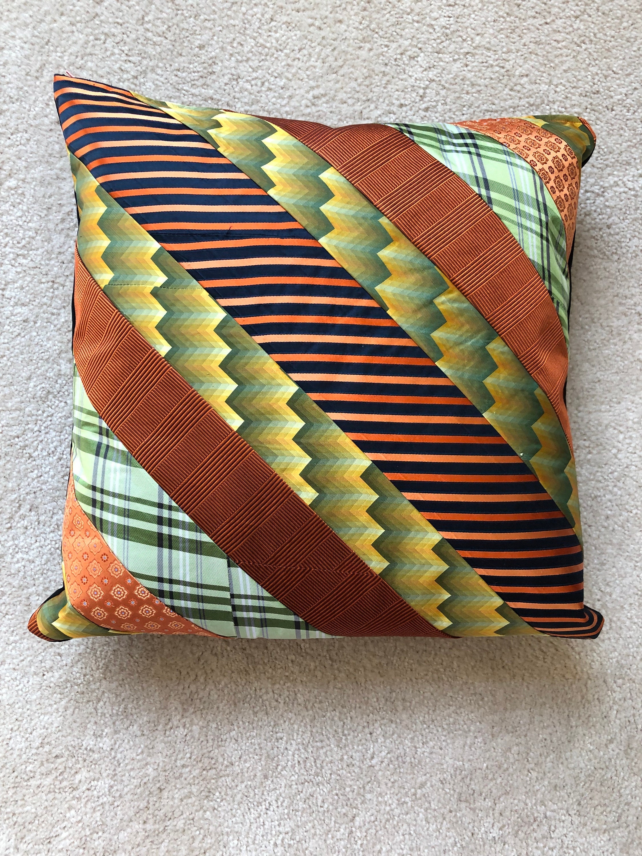 Custom Memory Pillow From Ties - Etsy